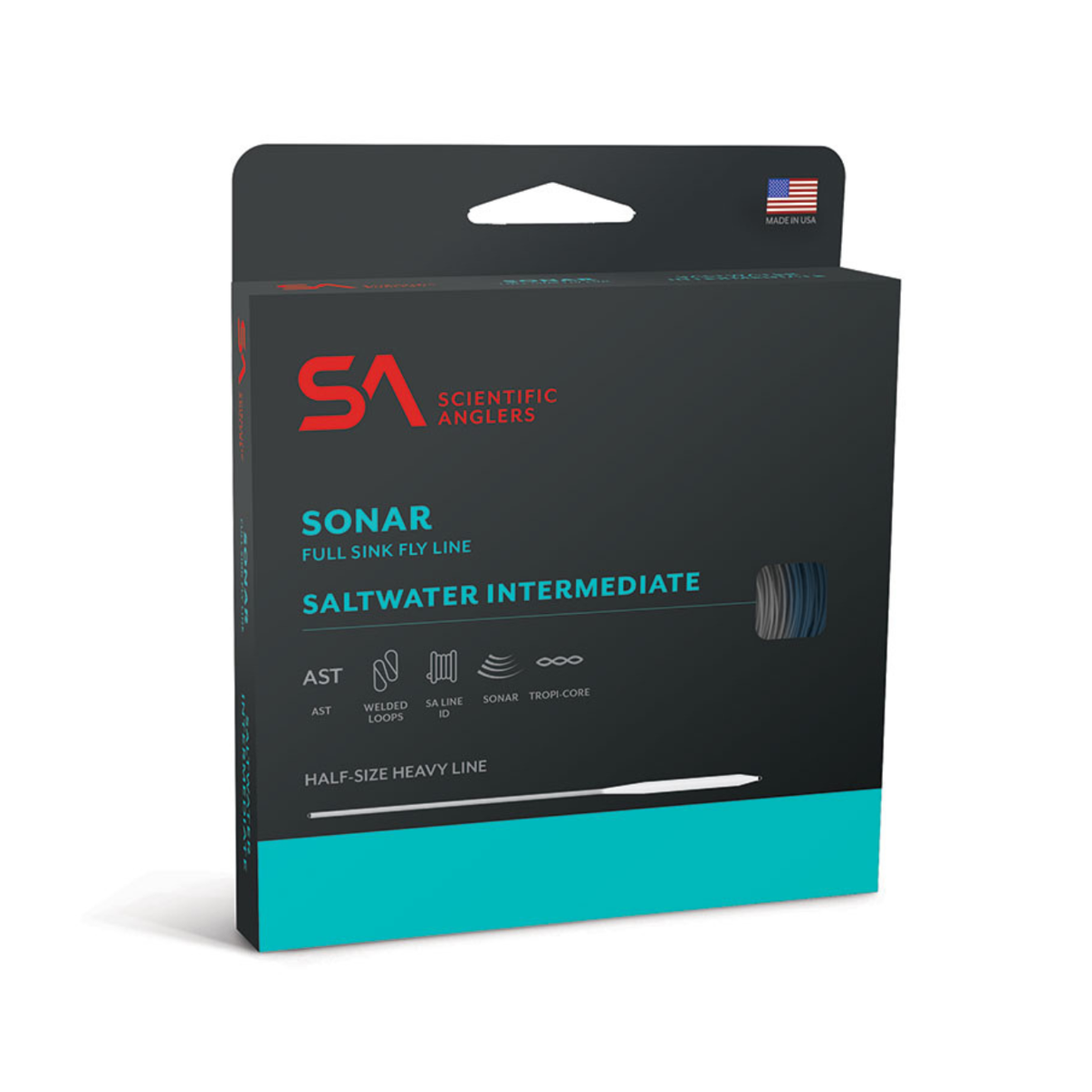 Scientific Anglers Sonar Saltwater Intermediate Full Clear Fly Line ...